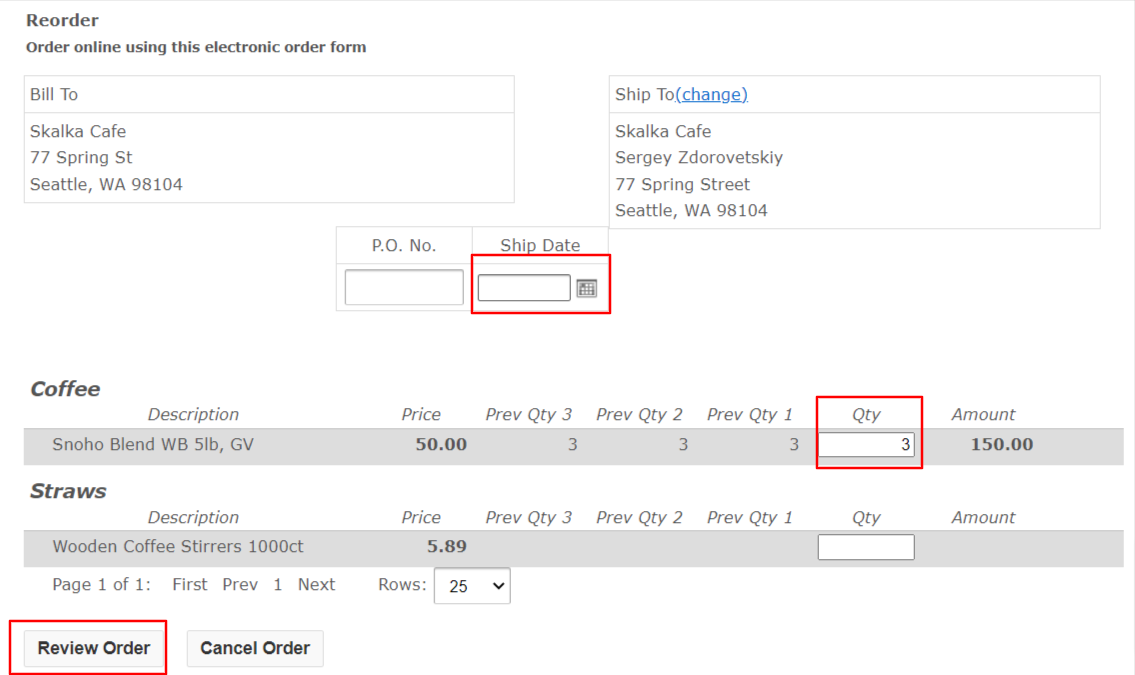 Guide on Placing Order of Ingredients and Supplies - Skalka